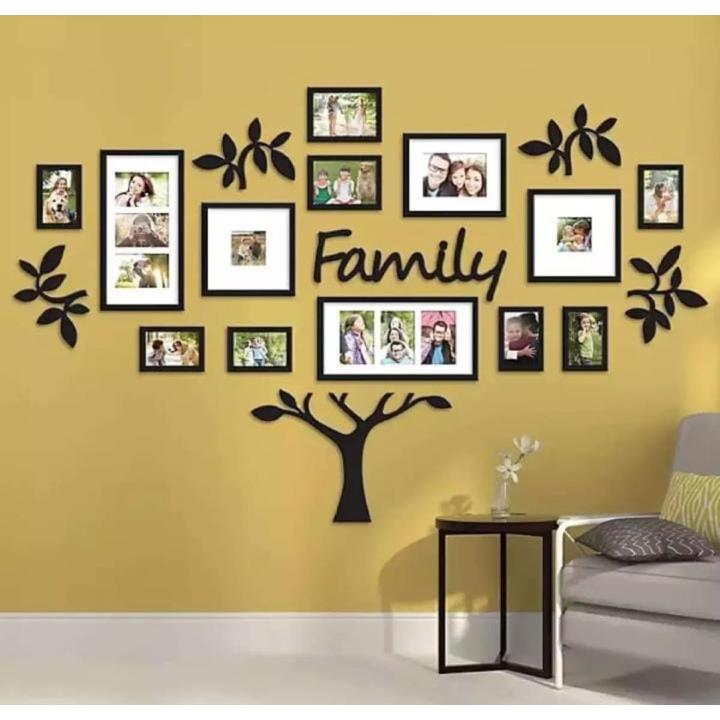 3D Wooden Wall Family tree photo frame /picture Tree With Picture Large ...