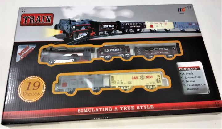 Train Toy Set for Kids - 19 PCS Tracks for Train - Battery Operated ...