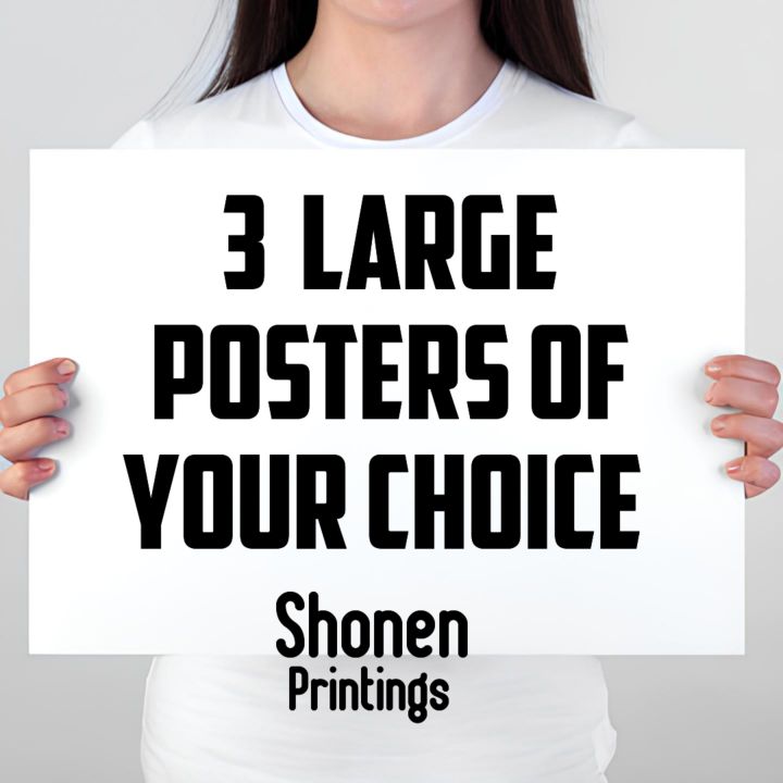 3 Large Posters Of Your Choice XL Size 18x12 inches Posters for Wall ...