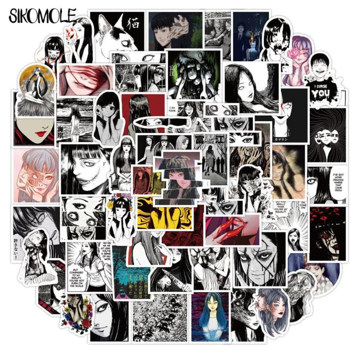 10/30/60PCS Junji Itou Horror Comics Stickers Anime Kawakami Tomie ...