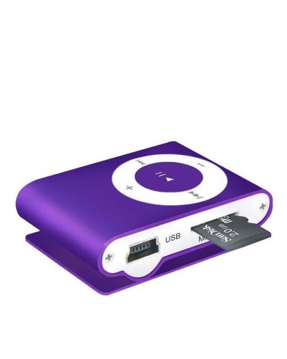 Nano Mp3 Music Player With Memory Card - Purple | Daraz.pk