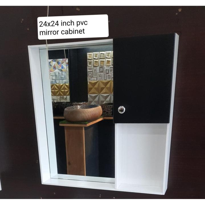 Pvc cabinet with mirror pvc bathroom rack with mirror shelf and cabinet ...