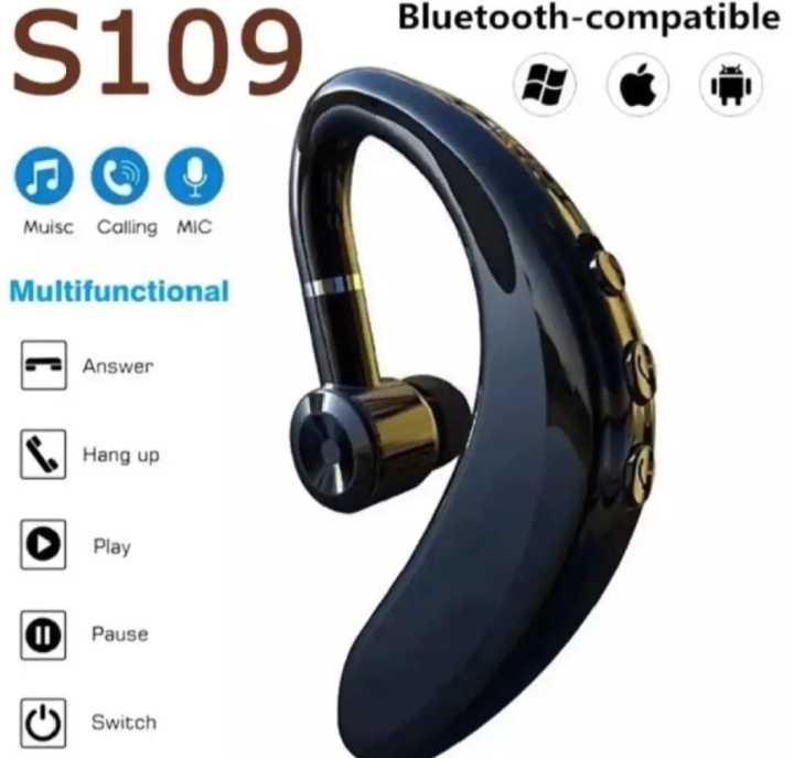 S109 wireless Bluetooth 5.0 Headset with Super Bass Woofers and Long ...