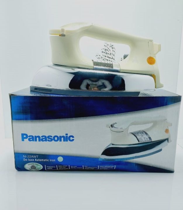 Panasonic Dry Iron | Automatic Heavy Weight | 1000W-220V 6LBS TEFLON ...
