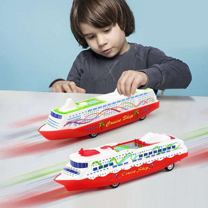 Novelty Gliding Sliding Steamship Simulation Model Toy Cruise Boat ...