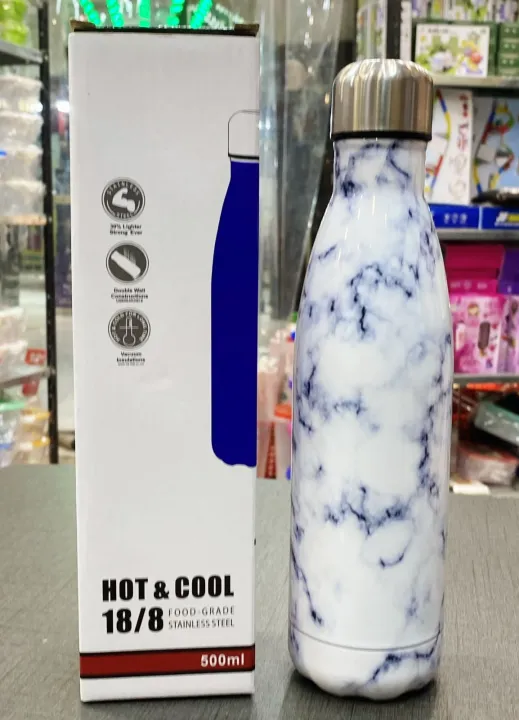 MS - Marble Design Stainless Steel Water Bottle 500 ML | Daraz.pk