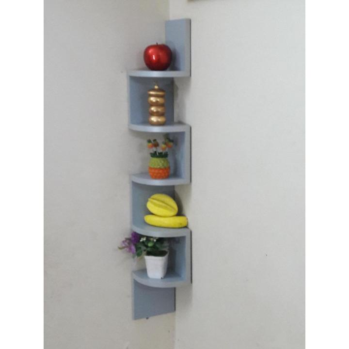 DECORATIVE CORNER SHELF GREY | Daraz.pk