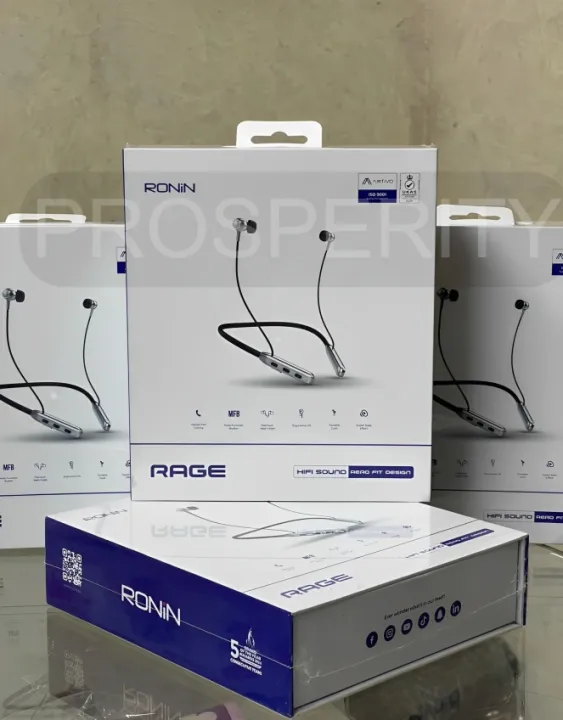 Ronin RAGE R-3505 Bluetooth Neckband – Hi-Fi Sound, Aero Fit Design ...