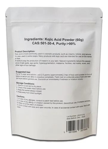 Kojic Acid Powder for Skincare 60g | Daraz.pk