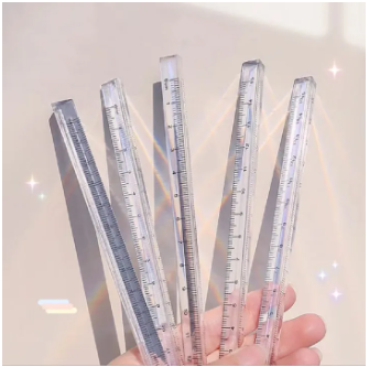 Simple Acrylic Three Edges Straight Ruler Transparent Clear Scale For ...