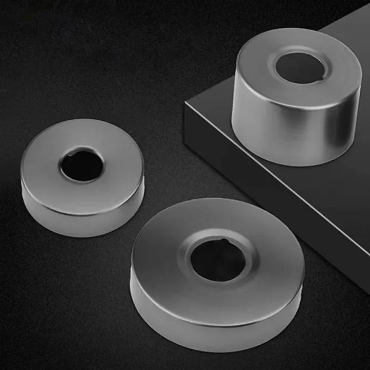 Useful Stainless Steel Shower Faucet Cover Round Grey Water Pipe ...