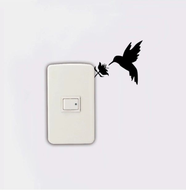 Switchboard wall sticker Decal - humming bird switchboard sticker ...