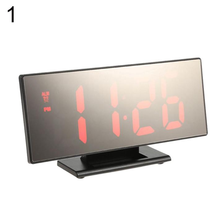 NYT Digital Big Led Screen Mirror Mute Time Display Alarm Clock Desk ...