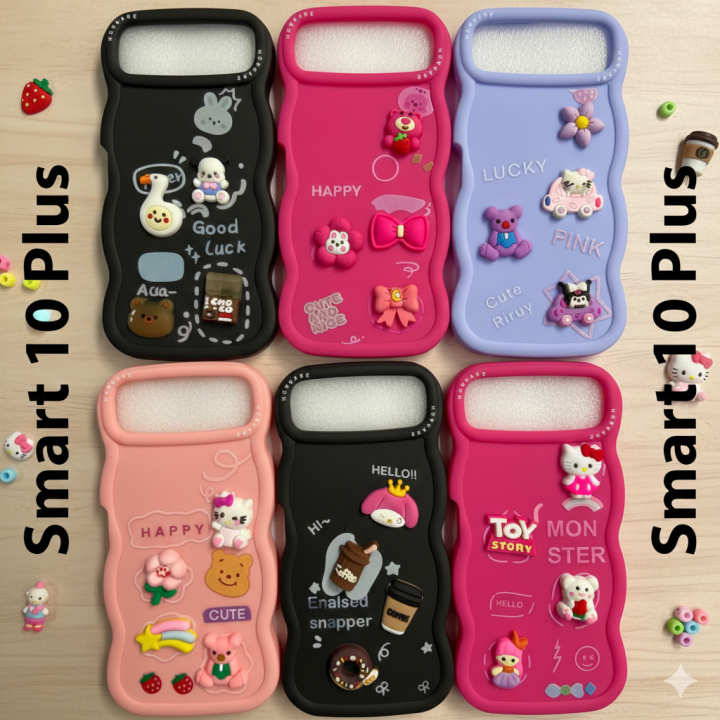 Infinix Smart 10 Plus – Cute Curl Silicone Fancy Girls Back Cover ...
