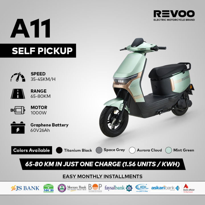 Revoo A11 Electric Scooter E-Bike - White / Black / Grey / Green | Daraz.pk
