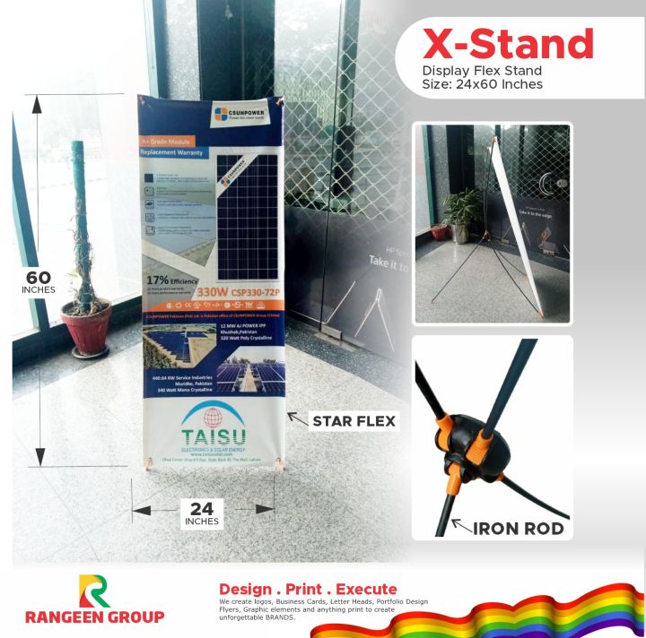 X STAND Banner with STAR Flex, Birthday X Stand Banner, Display X Stand ...