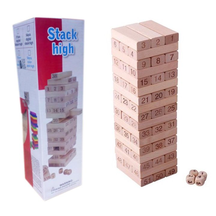 Jenga Wooden Stacking Game - 51 Pieces | Daraz.pk