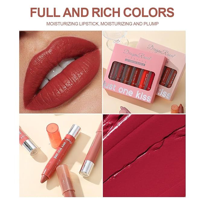 Pack of 2 Dragon Ranee Lip Crayons Matte Lipstick Set long-lasting ...