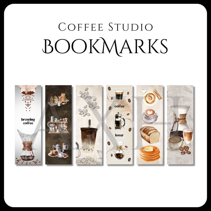 Coffee Studio Bookmarks | Set of 6 | Inspired by Coffee, Cafe, Bakery ...