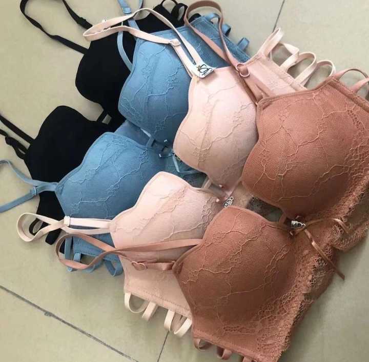 Non Wired Brazier for Women Plain Foam Padded Lifting Bras for Girls ...