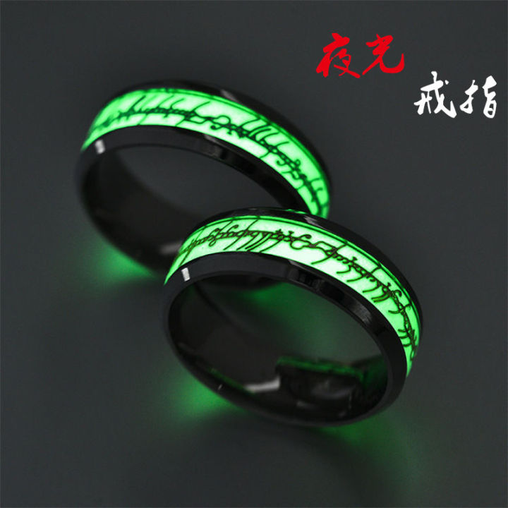 【Fashion-forward】Luminous Ring Korean Version for Men and Students ...