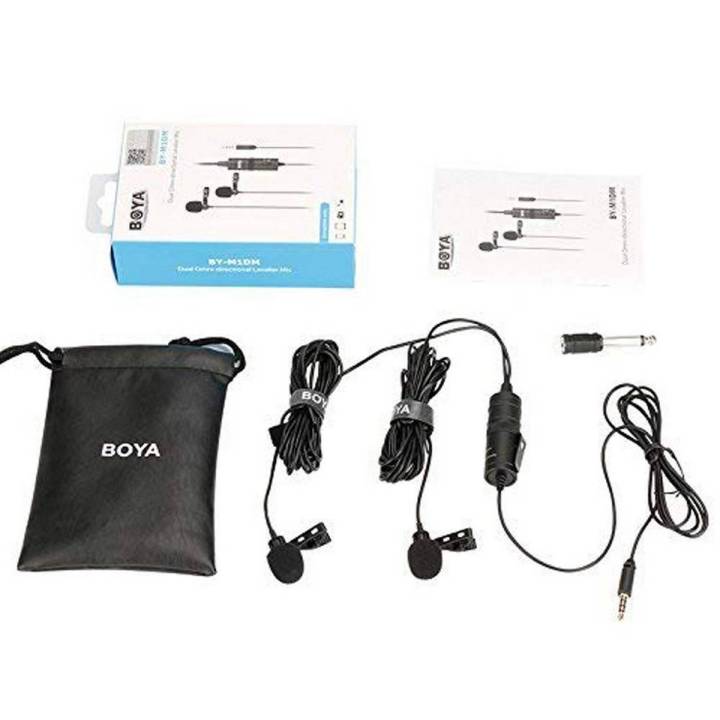 Dual Omni Directional Lavalier Boya BY-M1DM Available Now | Daraz.pk