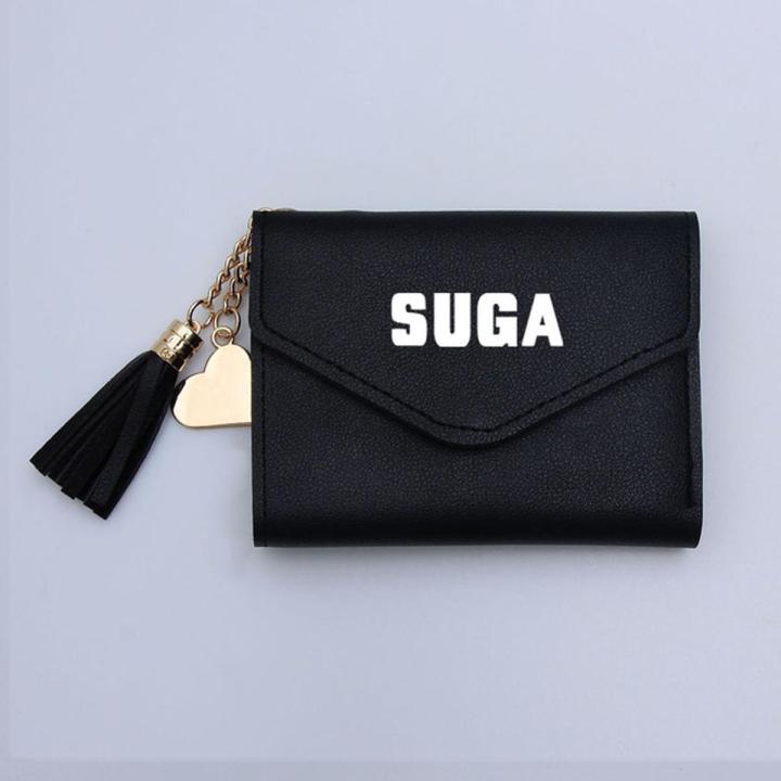 Kpop Bangtan Boys Wallet A.R.M.Y Gift Tassel Zipper Pocket Change Purse ...