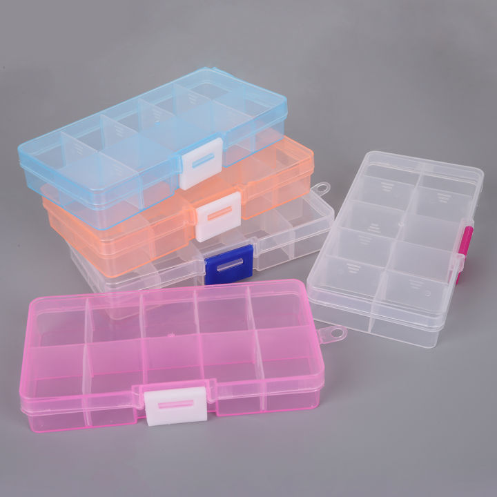 DIY Organizer Box 10 Slots Adjustable Transparent Color Splittable ...