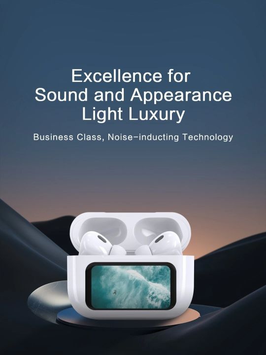 A9 pro Touch Screen ANC Wireless Headset TWS Noise Cancelling Earbud ...