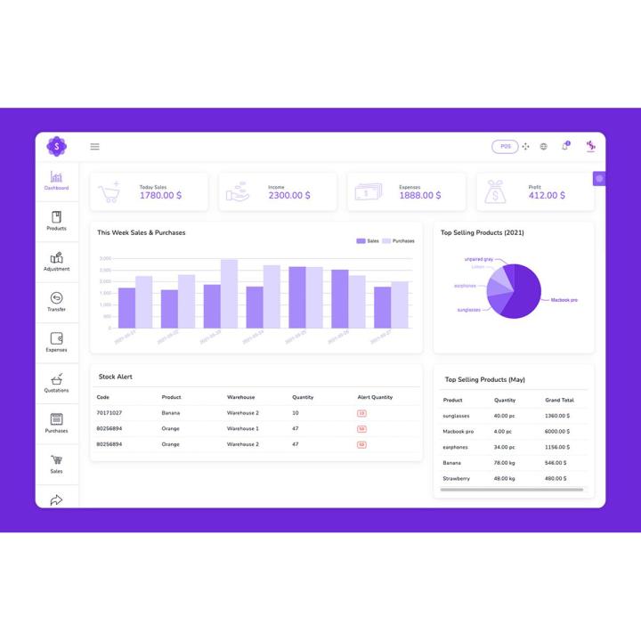Stock Management Software with POS Billing Software - With Barcode ...
