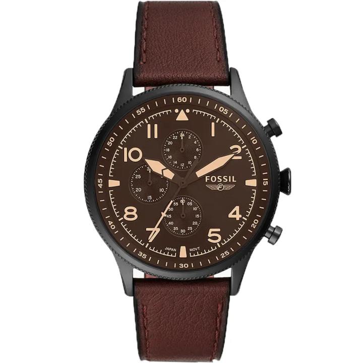 Fossil FS-5833 Retro Pilot Leather Band Men Watch | Daraz.pk