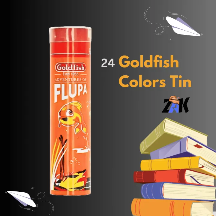 Goldfish 24 Colors Pencil Tin Pack Full Size Best For Schools | Daraz.pk