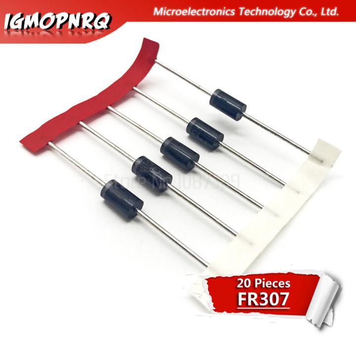 20pcs Rectifier Diode 3A 1000V DO-27 FR307 | Daraz.pk