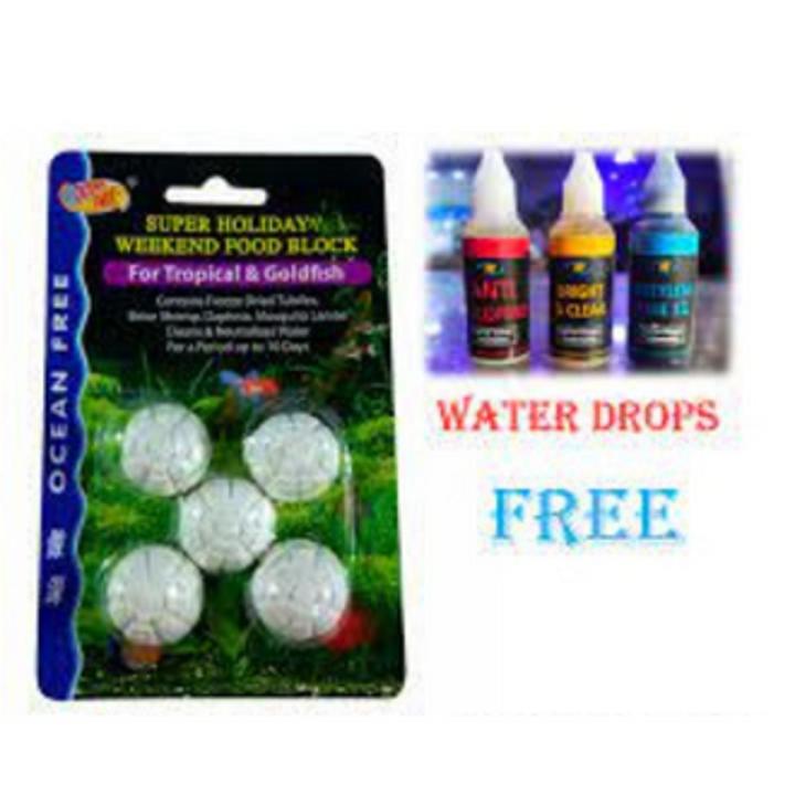 Weekend Fish Food Block for Tropical & Goldfish 7 days with gift | Daraz.pk