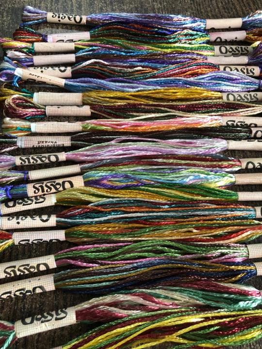 20 x Variegated Skeins Silk Embroidery Sewing Thread Assorted Cross ...