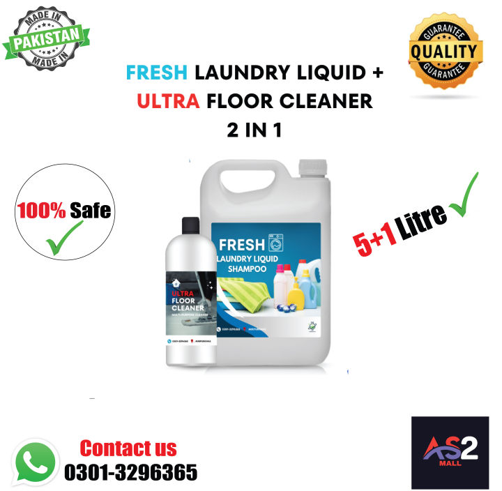 Fresh Laundry Liquid + Ultra Floor Cleaner 2 in 1 | Daraz.pk