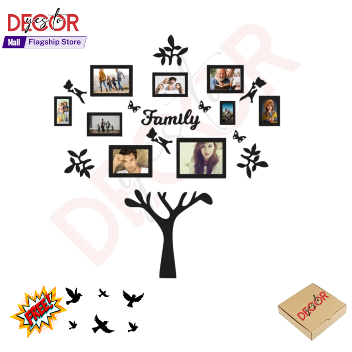 Yestodecor Picture Frame Set of Tree on Wall Art Decoration in Family ...