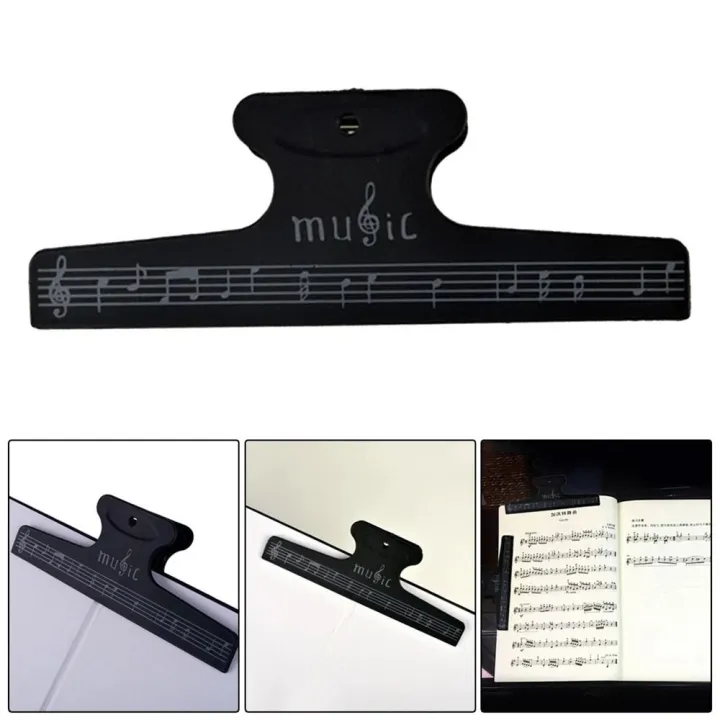 Stationery Office Supplies Black Violin Piano Guitar Sheet Music Clip ...