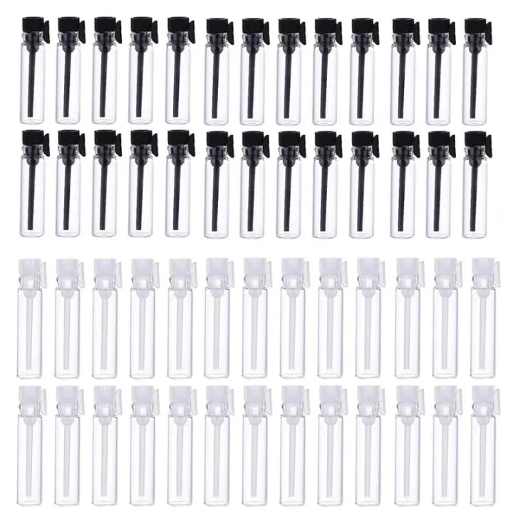 50Pcs 1ml/2ml/3ml Empty Mini Glass Perfume Bottles Sample Vials With ...