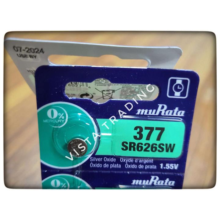Original Japan Murata 377 AG4 LR626 SR626SW LR66 Button Cell Batteries ...