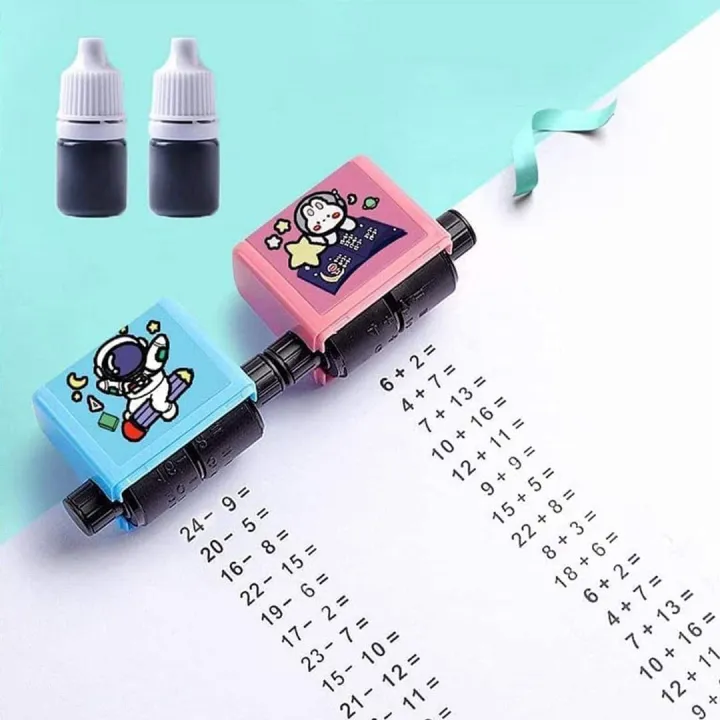 Math Roller Stamps: Addition, Subtraction, Multiplication, and Division ...