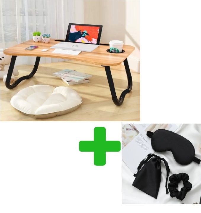 Wooden Gaming Laptop Table For Bed Foldable Stand Ergonomic Portable ...