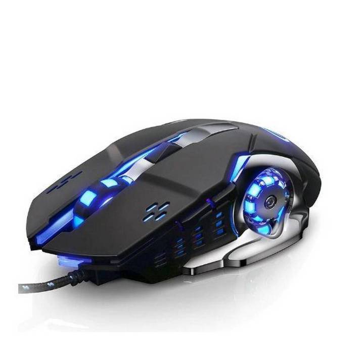 RGB LED Optical USB Wired Gaming Mouse 6 Buttons 3200 DPI Adjustable ...