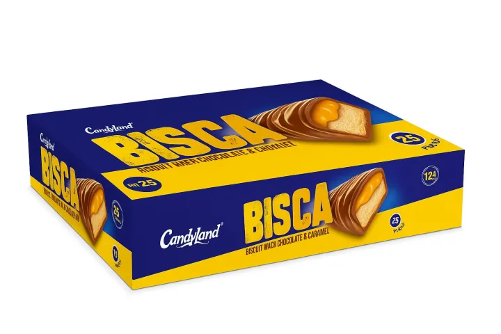 Candyland BISCA – – Chocolate & Caramel Filled Biscuit Wafers ‎ | Daraz.pk