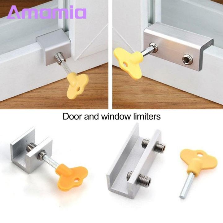 Amamia Window Limiter Adjustable 1/2 Buckle Vertical Horizontal Slide ...