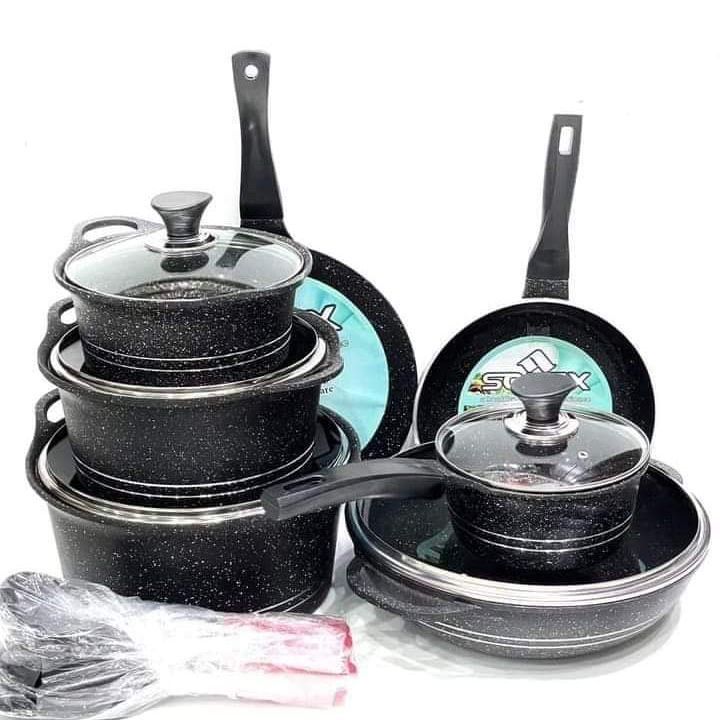 Sonex Die Cast Eden Plus Cookware Set | 20 Pieces | Marble Coating ...