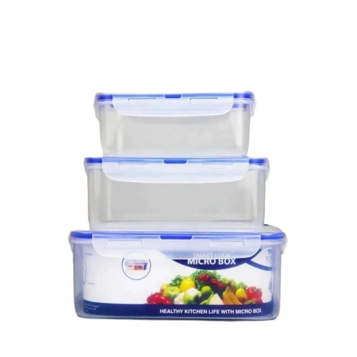 Storage Box Food Container With Seal 3 Pieces Set 100% premium quality ...
