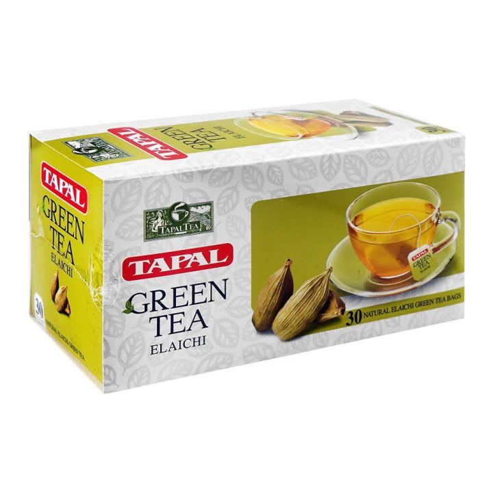 Tapaal Green Tea Bags Elaichi 30 Tea Bags | Aromatic & Spicy Green Tea ...