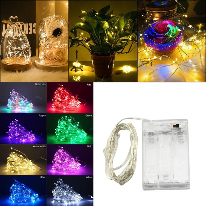 Fairy Lights Silver Wire 2M 20LEDs LED String Lights Christmas Garland ...