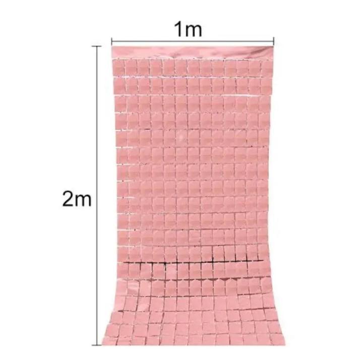 Curtain Foil Block Square Birthday Party Backdrop Decorations | Daraz.pk